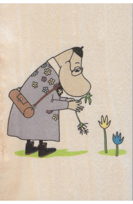 The Hattifatteners & the hat, Wooden postcard - Come to Finland