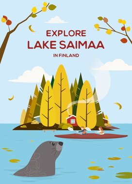 Lake Saimaa - a place to reflect, Juliste 50x70 - Come to Finland